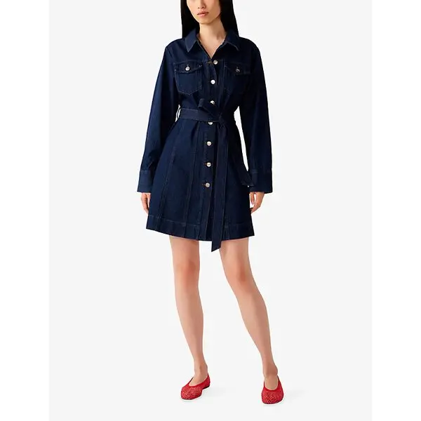 OMNES Vera Cotton Denim Mini Dress