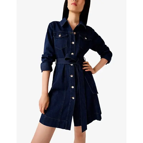 OMNES Vera Cotton Denim Mini Dress