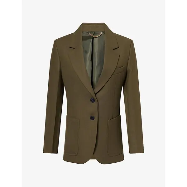 Victoria Beckham Tailored Katherine Woven Blazer Jacket
