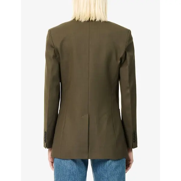 Victoria Beckham Tailored Katherine Woven Blazer Jacket