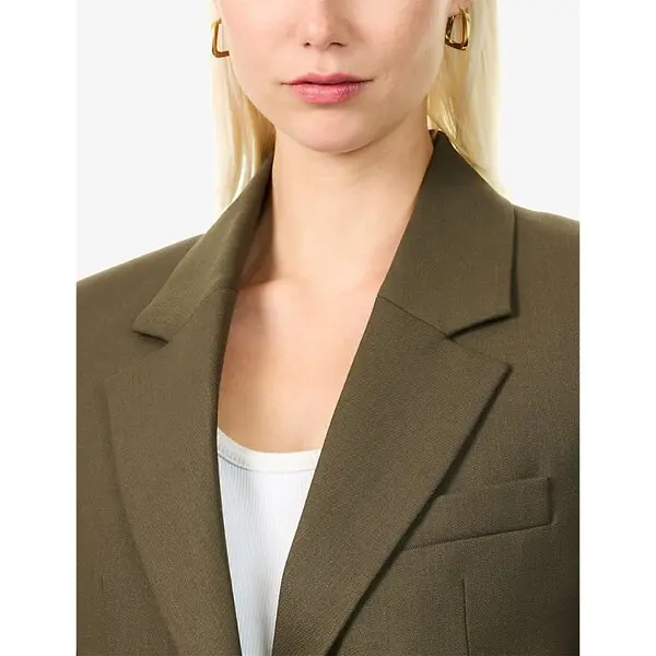 Victoria Beckham Tailored Katherine Woven Blazer Jacket