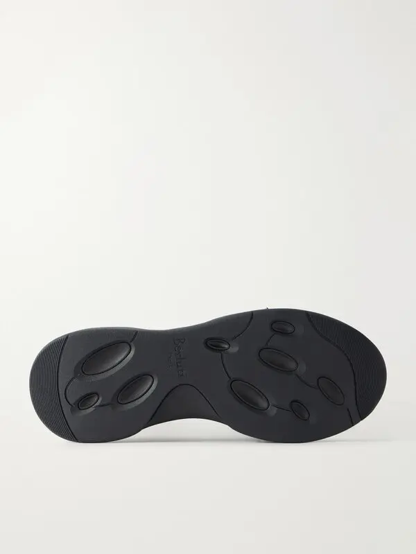 Berluti Shadow Leather-trimmed Mesh Sneakers