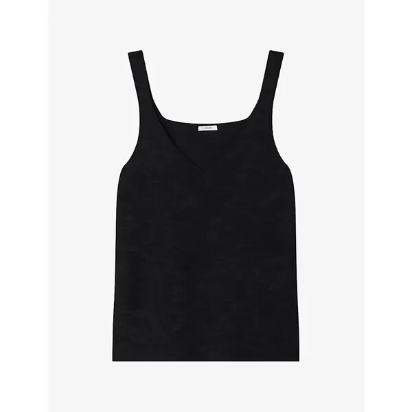 JOSEPH Joann Jacquard Milano Woven Tank Top - Black