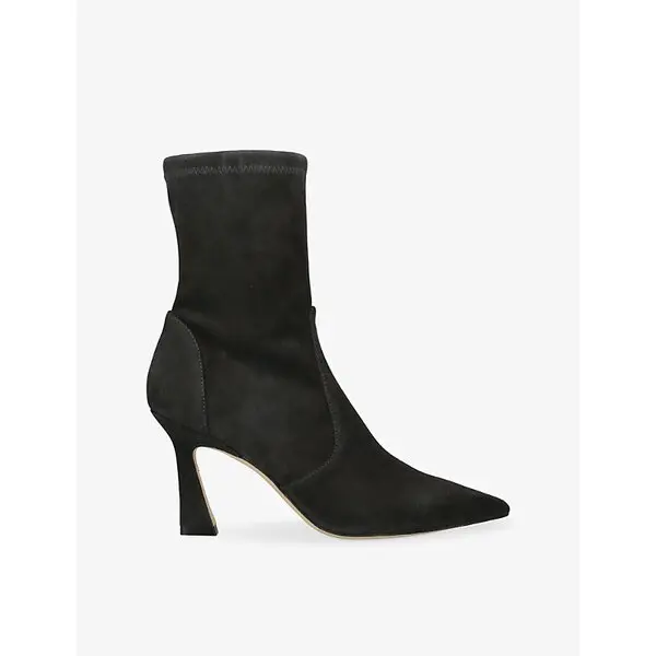 STUART WEITZMAN Vinnie 85 Suede Ankle Boots - Dark Brown
