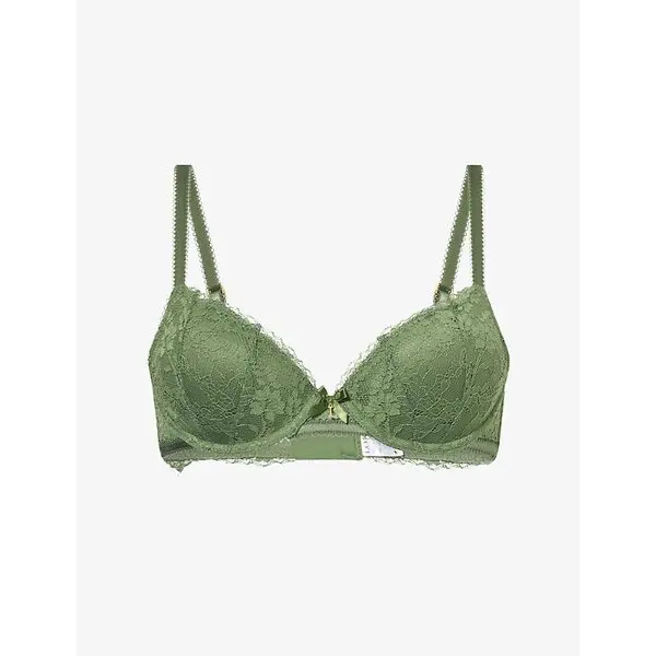 Lounge Padded Lace T-shirt Bra - Olive