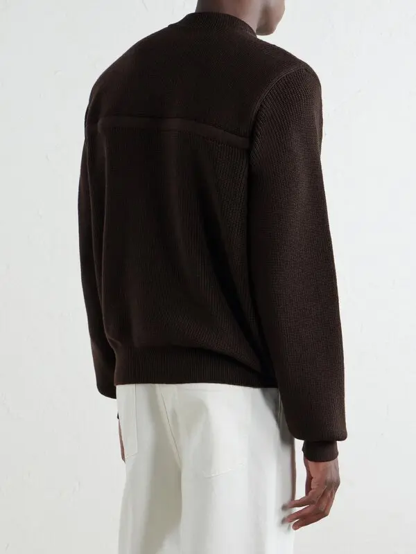 Loewe Panelled Zippered Wool-blend Sweater