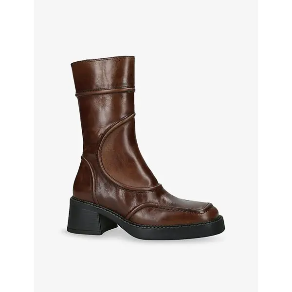 MIISTA Malene Leather Heeled Ankle Boots