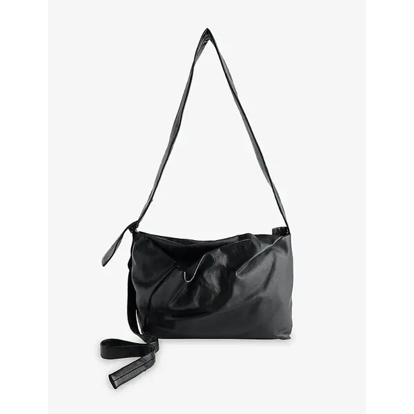 Yohji Yamamoto Puff Leather Crossbody Bag