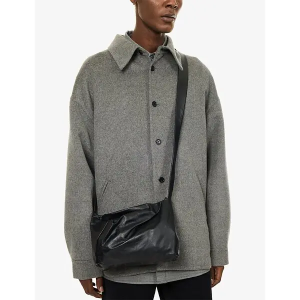Yohji Yamamoto Puff Leather Crossbody Bag