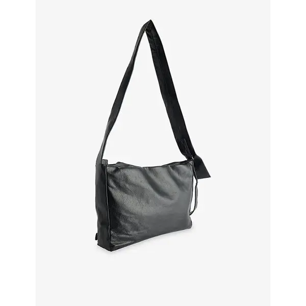 Yohji Yamamoto Puff Leather Crossbody Bag
