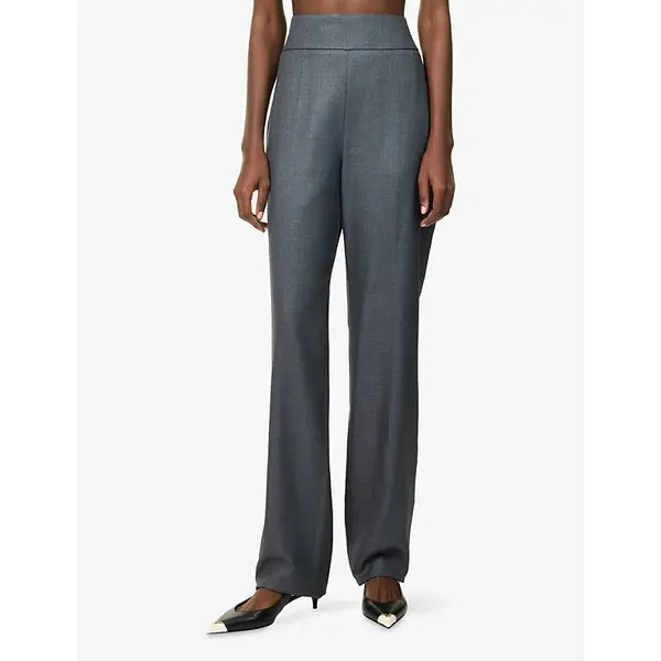 Valentino Garavani Straight-cut Silk And Wool Blend Trousers