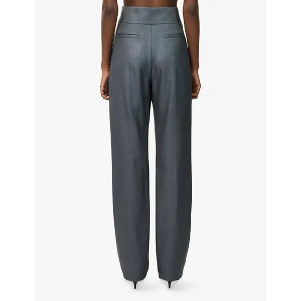 Valentino Garavani Straight-cut Silk And Wool Blend Trousers