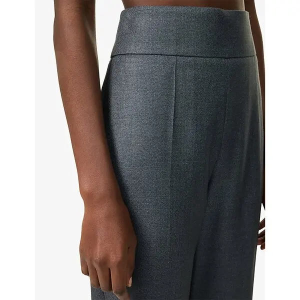 Valentino Garavani Straight-cut Silk And Wool Blend Trousers
