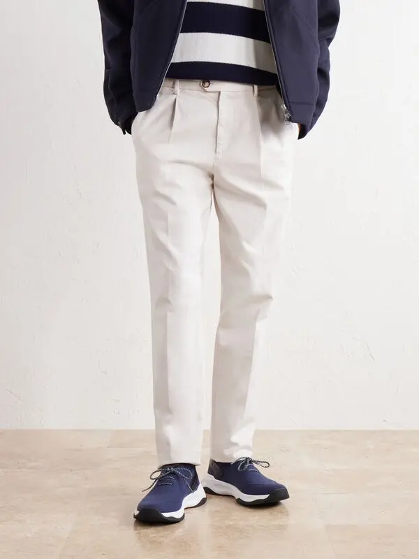 Berluti Shadow Leather-trimmed Mesh Sneakers
