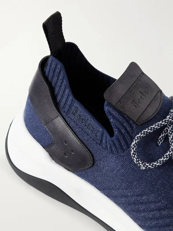 Berluti Shadow Leather-trimmed Mesh Sneakers