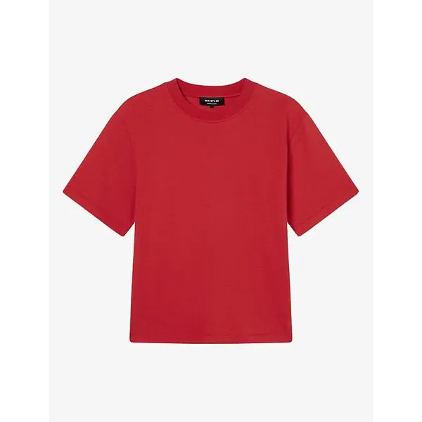 Whistles Relaxed-fit Crewneck Cotton T-shirt - Red