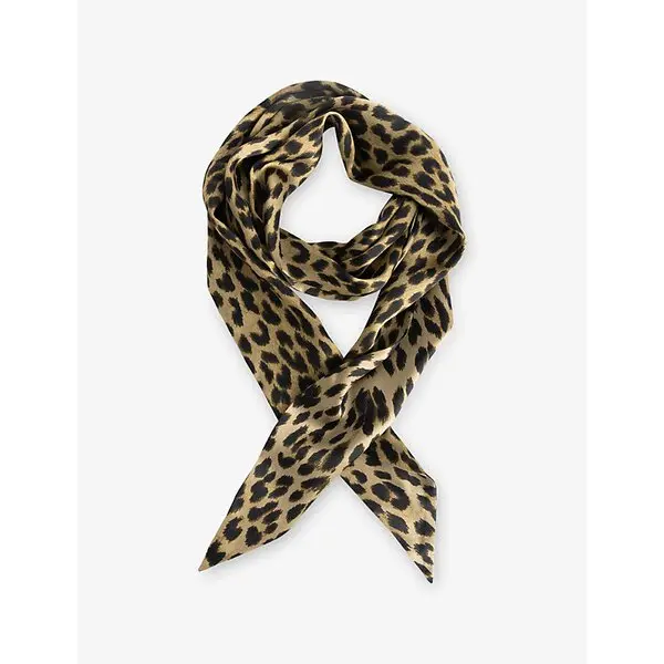 Zadig&Voltaire Rosie Leopard-print Silk Scarf - Flash