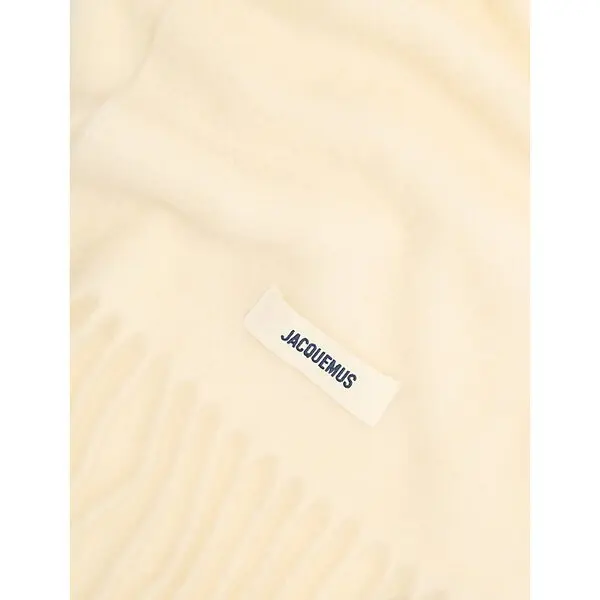 Jacquemus The Carro Fringe Wool-blend Scarf - Off-white