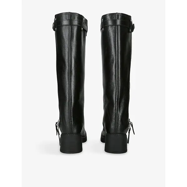MIISTA Izolda Leather Heeled Knee-high Boots