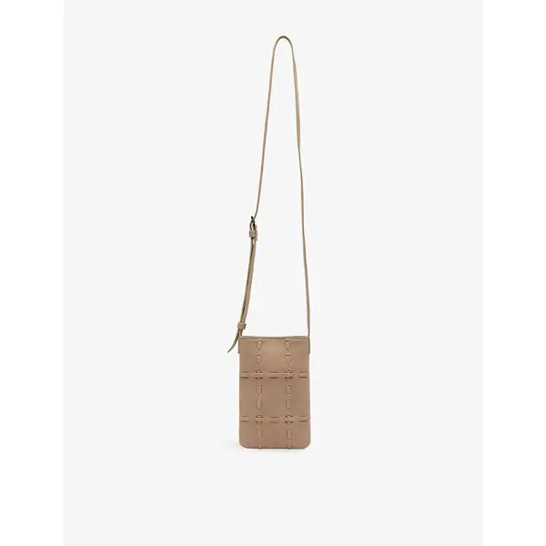 Whistles Suede Whipstitch Phone Cross-body Bag