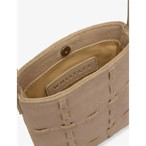 Whistles Suede Whipstitch Phone Cross-body Bag