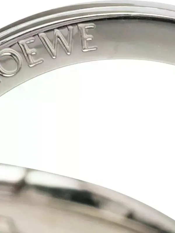 Loewe 2019-2026 Brass And Calfskin Anagram Ring And Bag Charm Key Chain