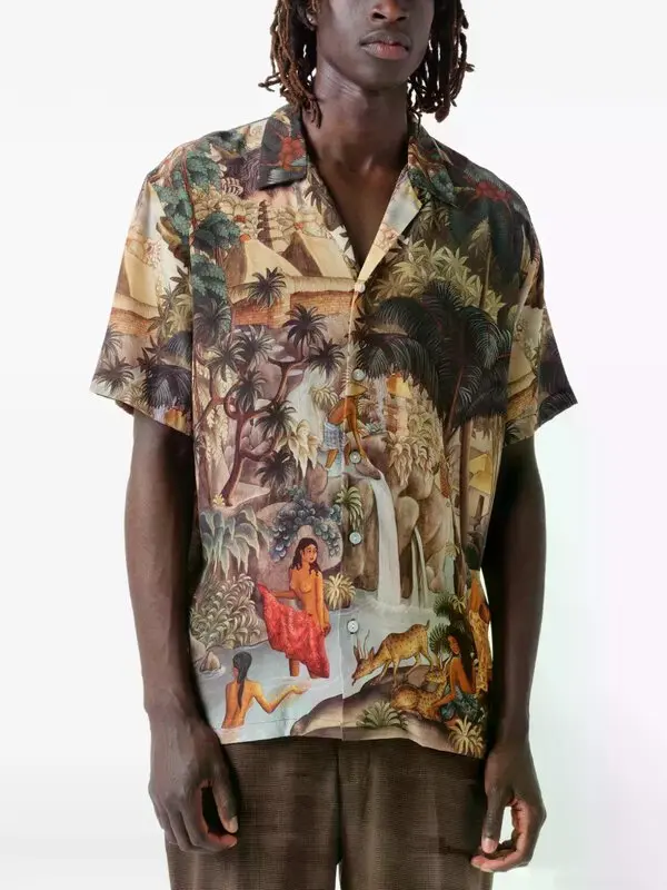 ENDLESS JOY Campuhan Silk-crepe Short-sleeve Shirt