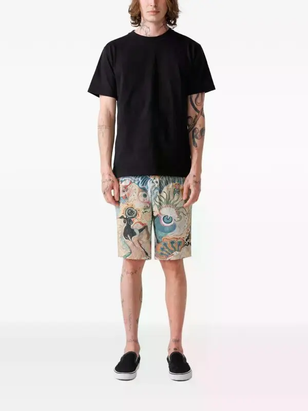 ENDLESS JOY Eternal Squid Board Shorts - Neutrals