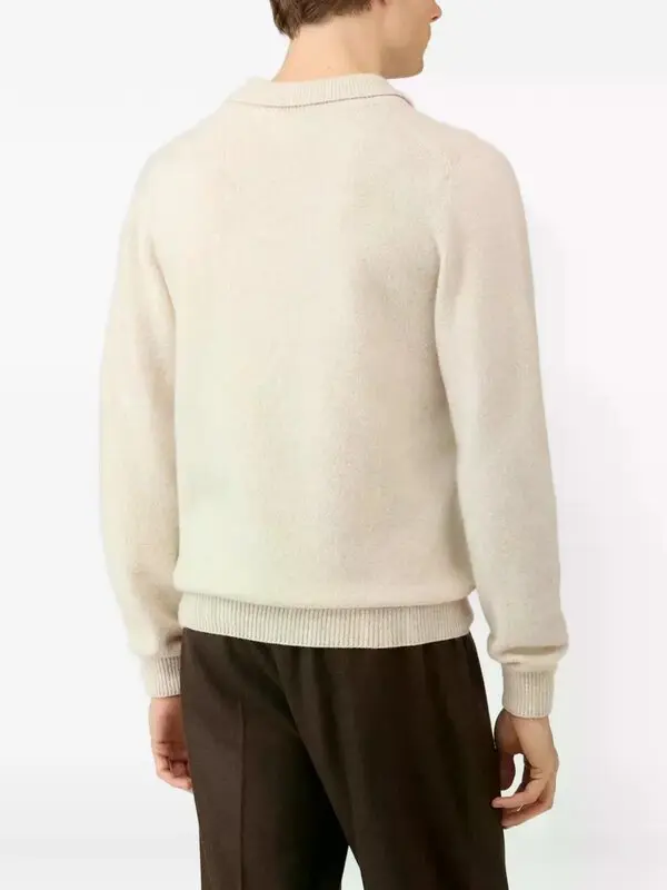 Sunspel Knitted Wool Polo Shirt