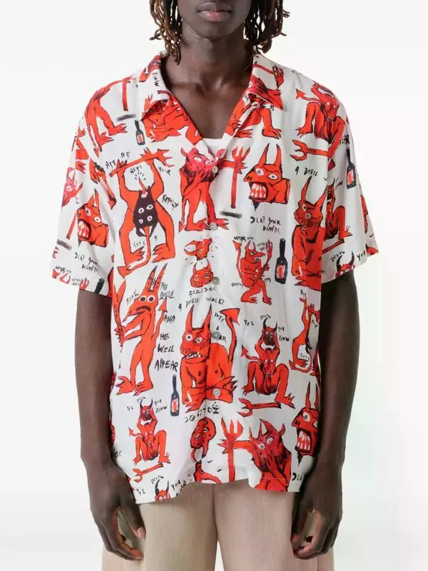 ENDLESS JOY Devil Graphic-print Short-sleeve Shirt