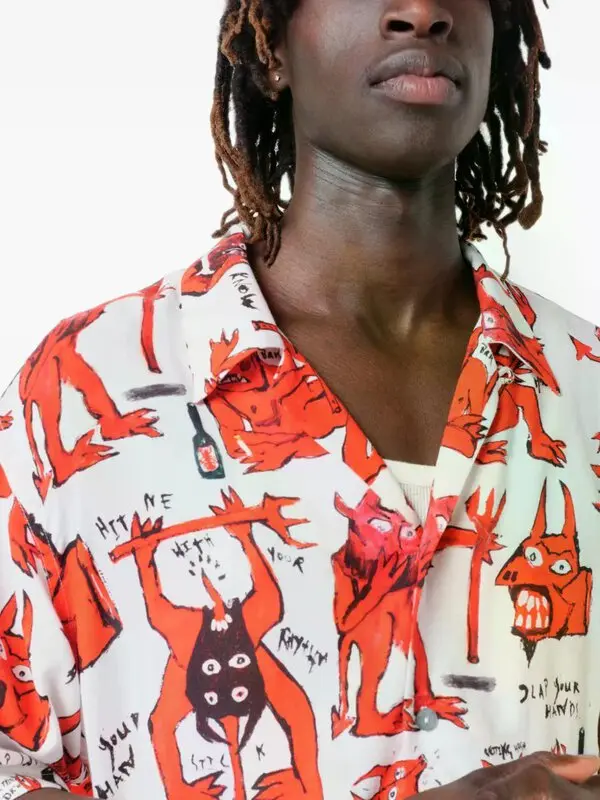ENDLESS JOY Devil Graphic-print Short-sleeve Shirt