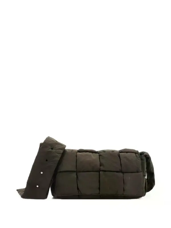 Bottega Veneta Padded Tech Cassette Intrecciato Nylon Crossbody Bag - Green