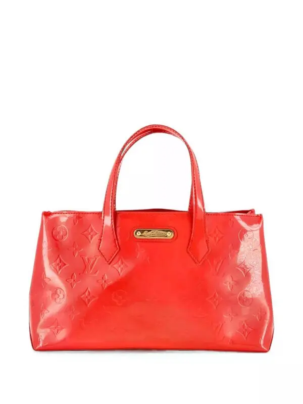 LOUIS VUITTON Wilshire Handbag Monogram Vernis Pm Tote Bag - Orange