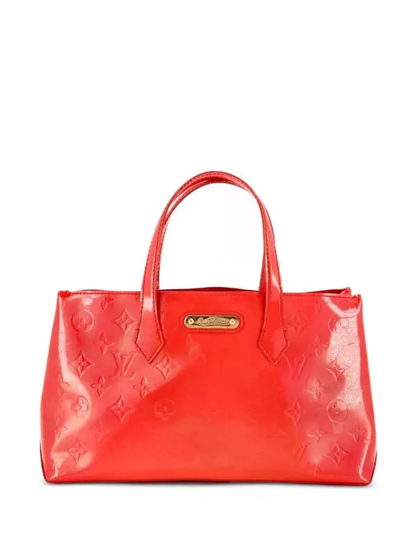 LOUIS VUITTON Wilshire Handbag Monogram Vernis Pm Tote Bag - Orange