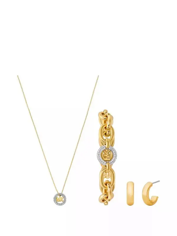 Michael Kors Logo-plaque Necklace - Gold