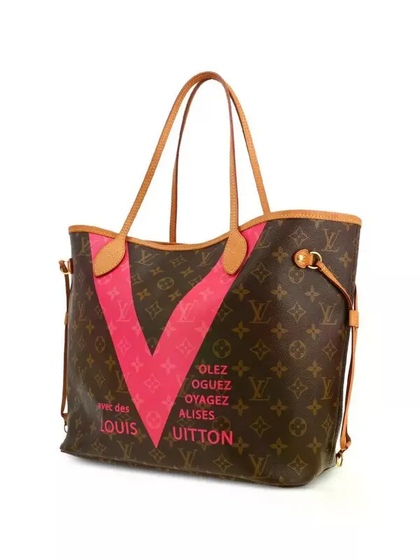 LOUIS VUITTON 2015 Neverfull Monogram Canvas Tote Bag - Brown
