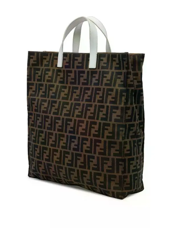 Fendi 2000-2010 Zucca Canvas Shopping Tote Bag