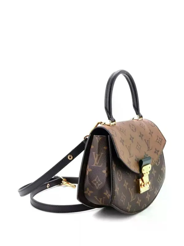 LOUIS VUITTON Tilsitt Top Handle Bag Reverse Monogram Canvas Crossbody Bag - Brown