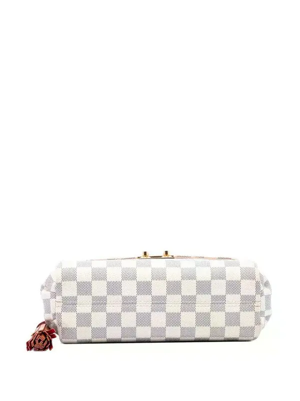 LOUIS VUITTON 2016 Damier Azur Croisette Satchel - White