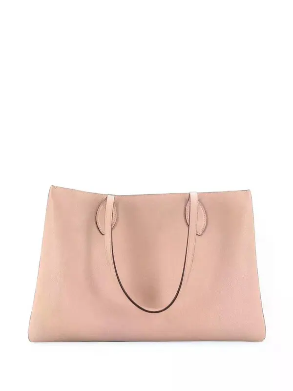 LOUIS VUITTON Lockme Shopper Leather Tote Bag - Neutrals