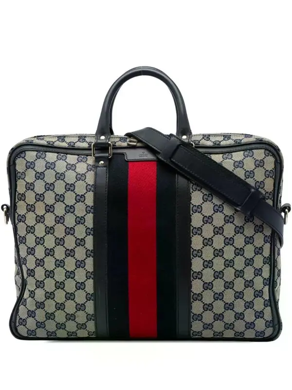 Gucci 2016-2026 Gg Canvas Web Briefcase Business Bag