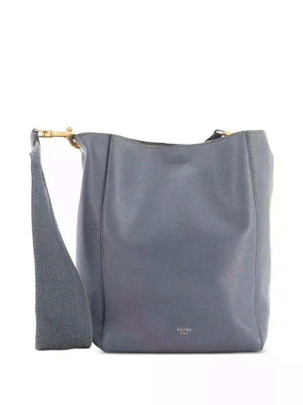 Celine Sangle Seau Bag Calfskin Small Shoulder Bag - Grey