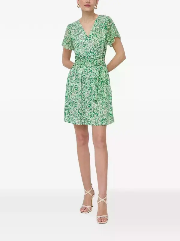MORGAN Floral-print Belted Mini Dress
