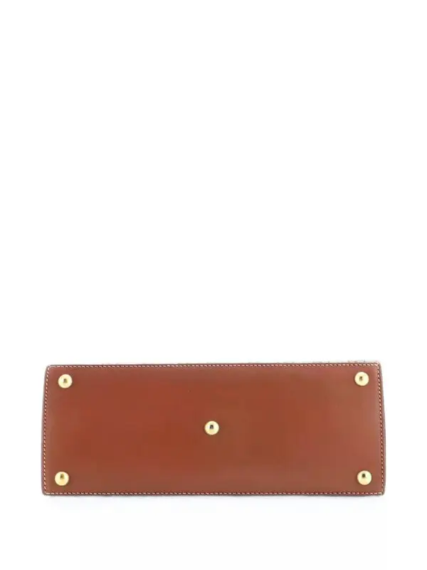 Gucci Padlock Top Handle Bag Gg Coated Canvas And Leather Small Satchel