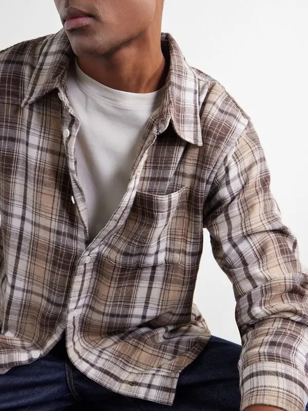 CORRIDOR Checked Flannel Shirt - Brown