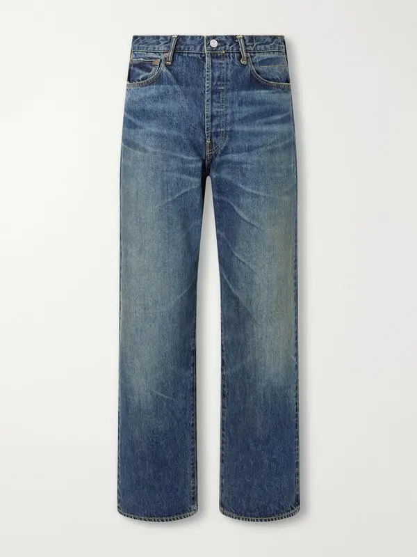 Visvim Social Sculpture 01 Wide-leg Distressed Jeans