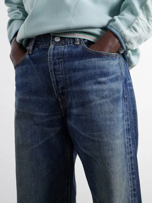 Visvim Social Sculpture 01 Wide-leg Distressed Jeans