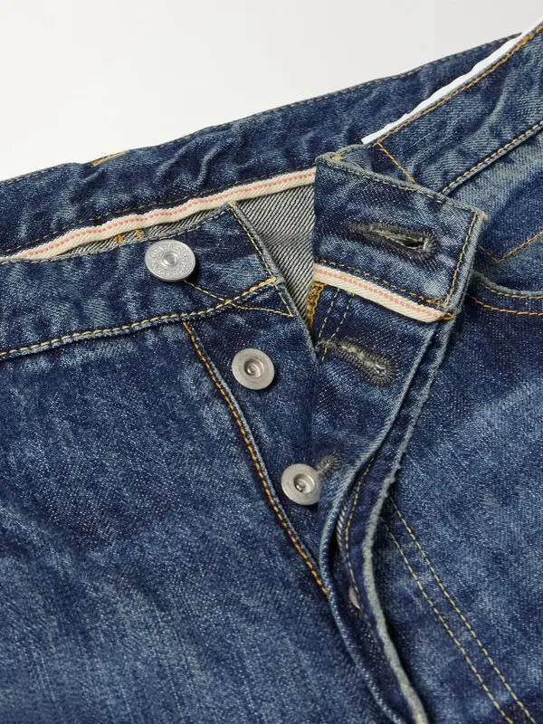 Visvim Social Sculpture 01 Wide-leg Distressed Jeans