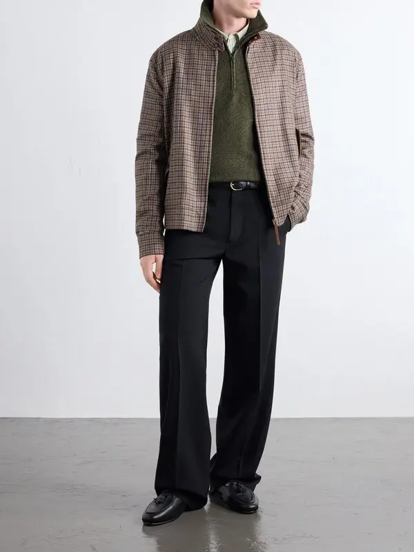 Altea Wool And Cashmere-blend Half-zip Sweater - Green