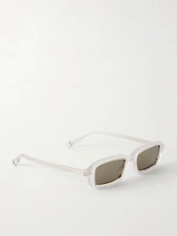 Dior Diorsymbol S2i Rectangular-frame Acetate Sunglasses - White